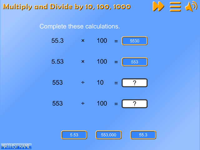 Multiply And Divide Whole Numbers And Those Involving Decimals By 10 